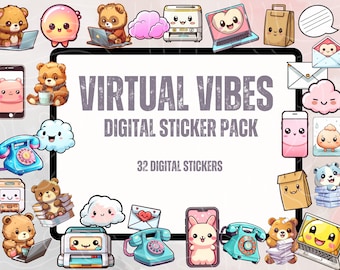 Kawaii Office Digital Stickers Work Digital Planner Stickers Cute Dog ...