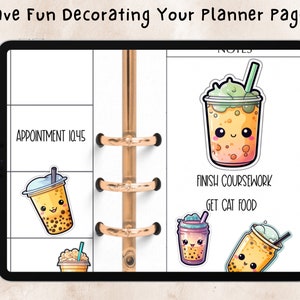 Kawaii Bubble Tea Digital Stickers | Digital Stickers | Goodnotes ...
