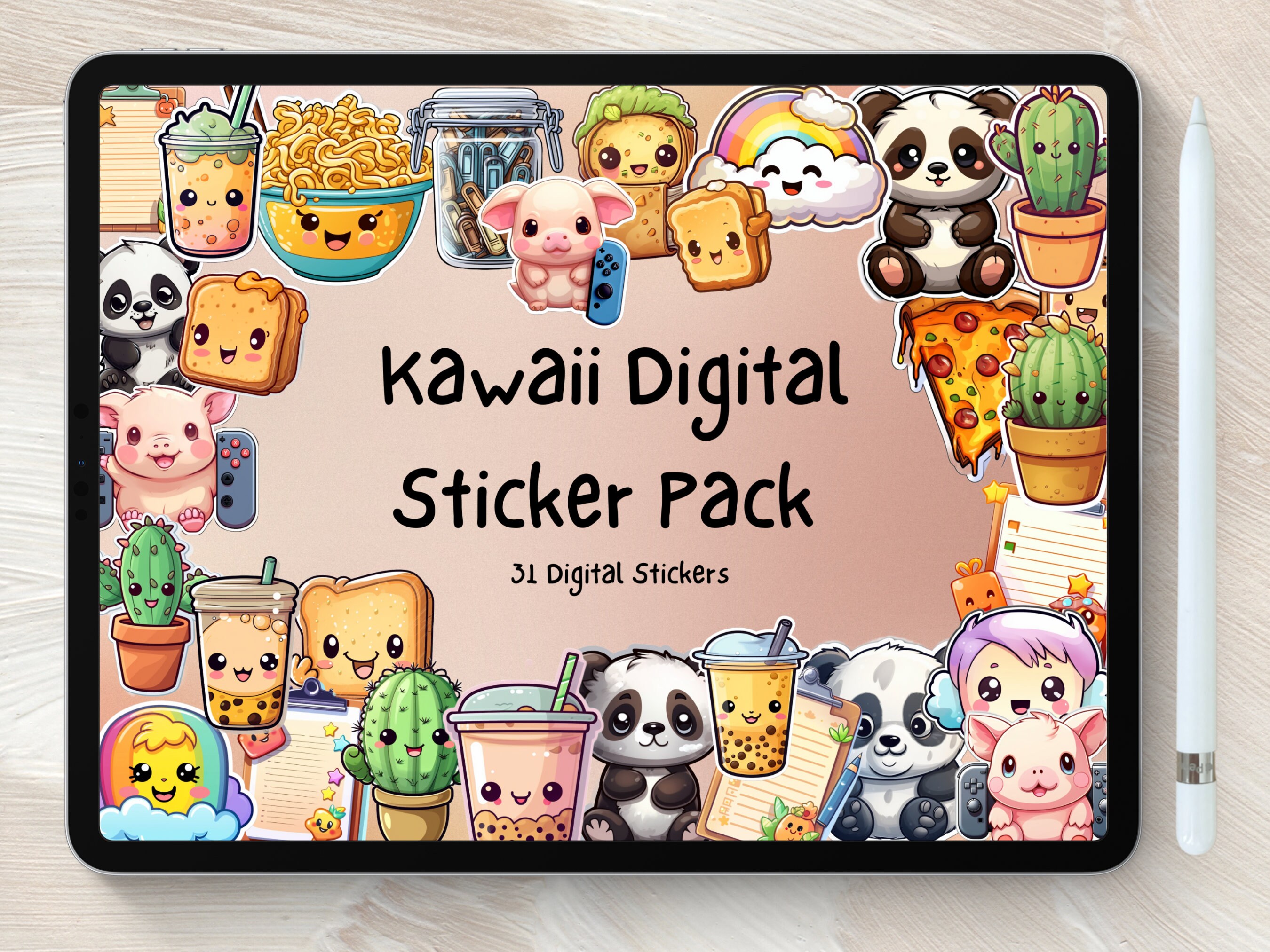 Kawaii Digital Stickers Digital Stickers Goodnotes Stickers Planner ...