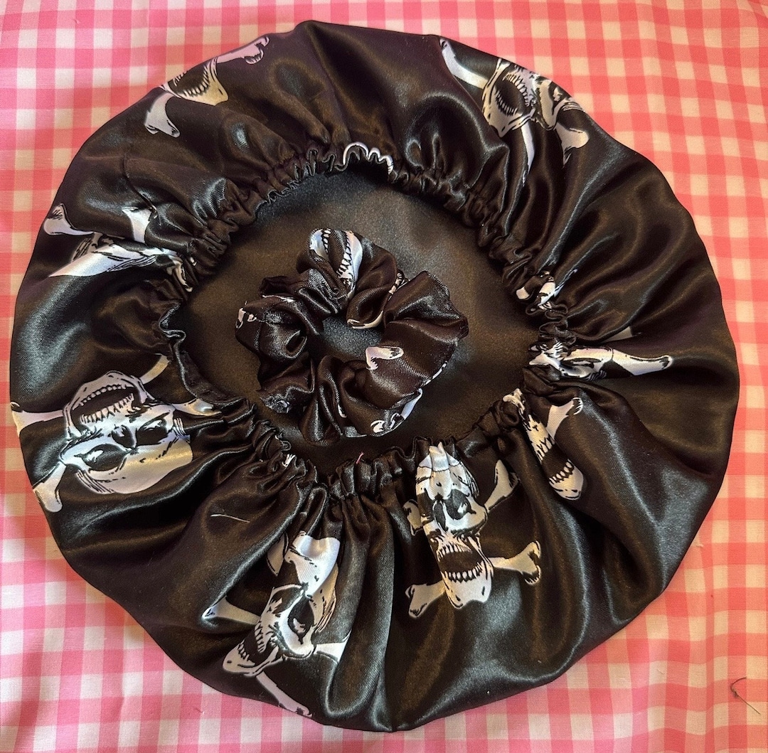 Gorro de seda de Halloween Bonnet de nuit motivos satinados Halloween ...