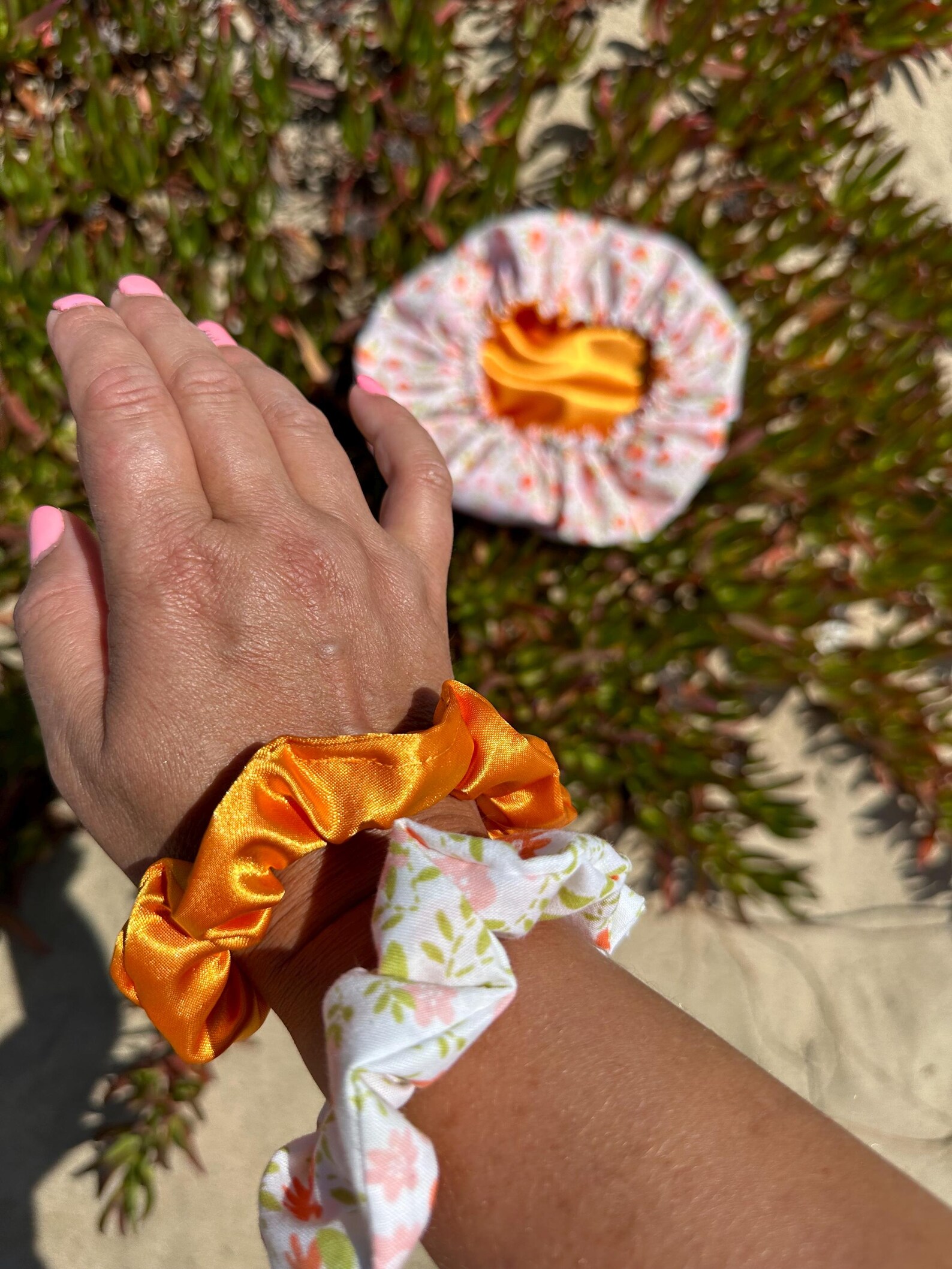 Orange Satin Nightcap:. Pour Modern Girls and Women-antifrizz, Handmade ...