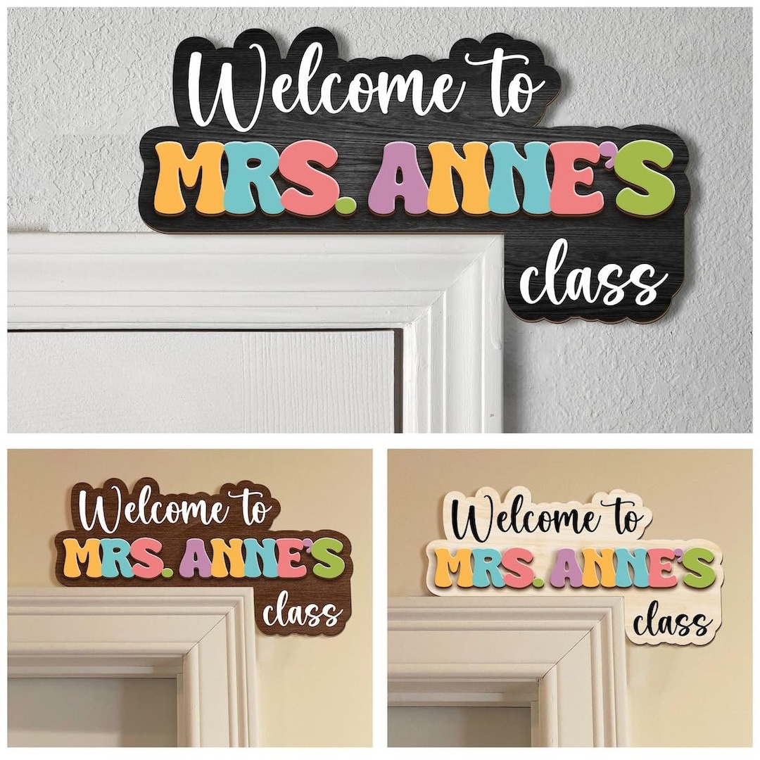 Personalized Classroom 3D Doorframe Corner Sign, Classroom Decor ...