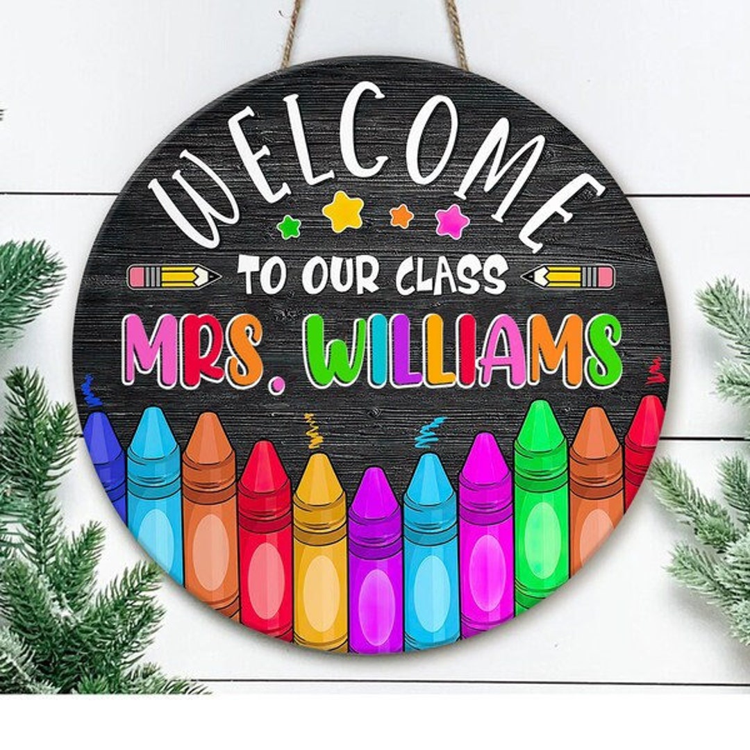 Crayons in This Class Laser Sign Cut Back to School Gifts Classroom ...