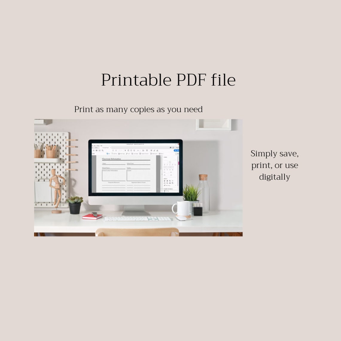 Teacher Productivity Planner Printable | 30-page Instant Download ...