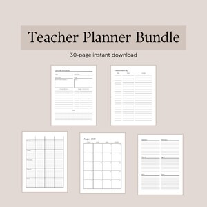 Teacher Productivity Planner Printable | 30-page Instant Download ...