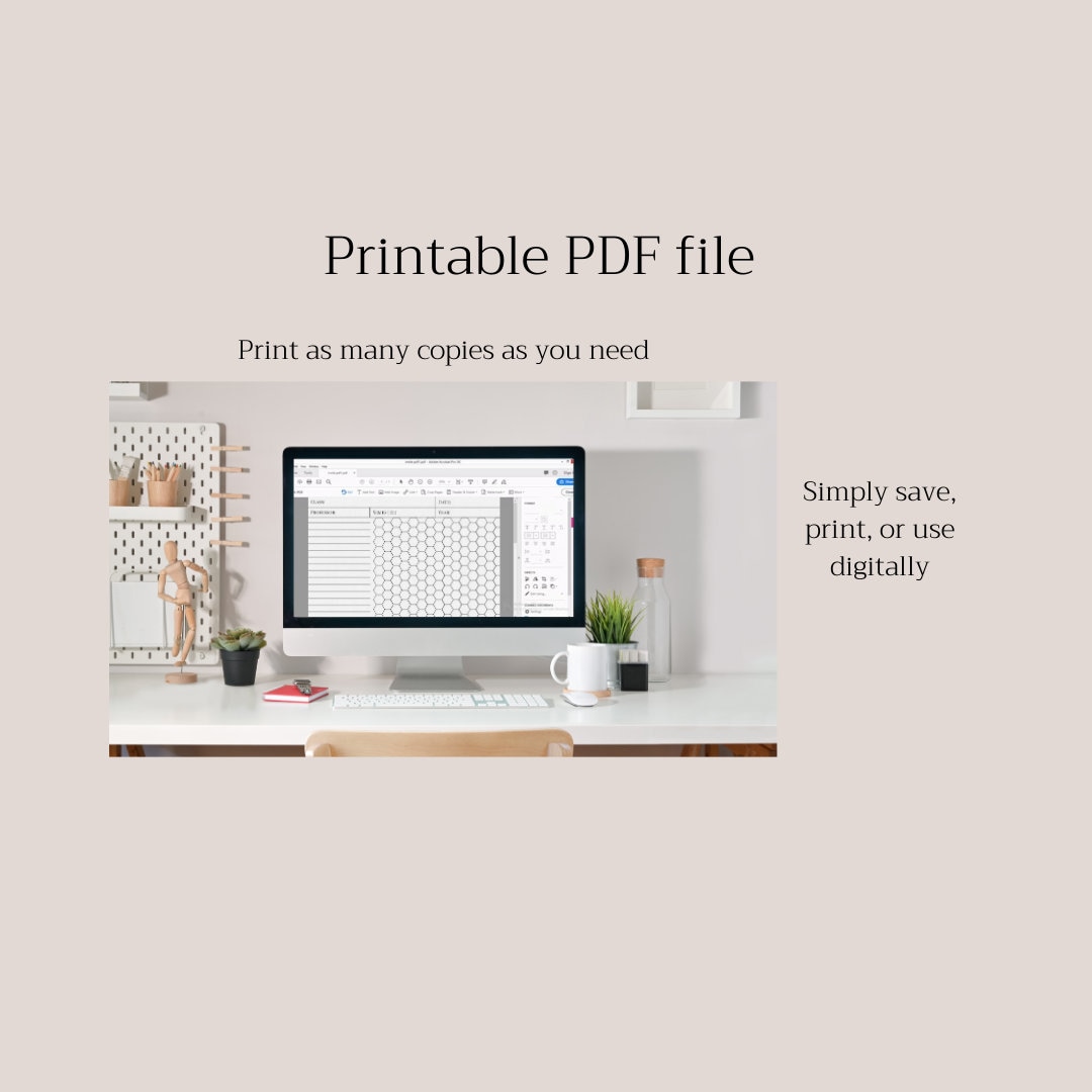 Hexagonal Note Paper | Organic Chemistry Note Paper | 1-page Instant ...