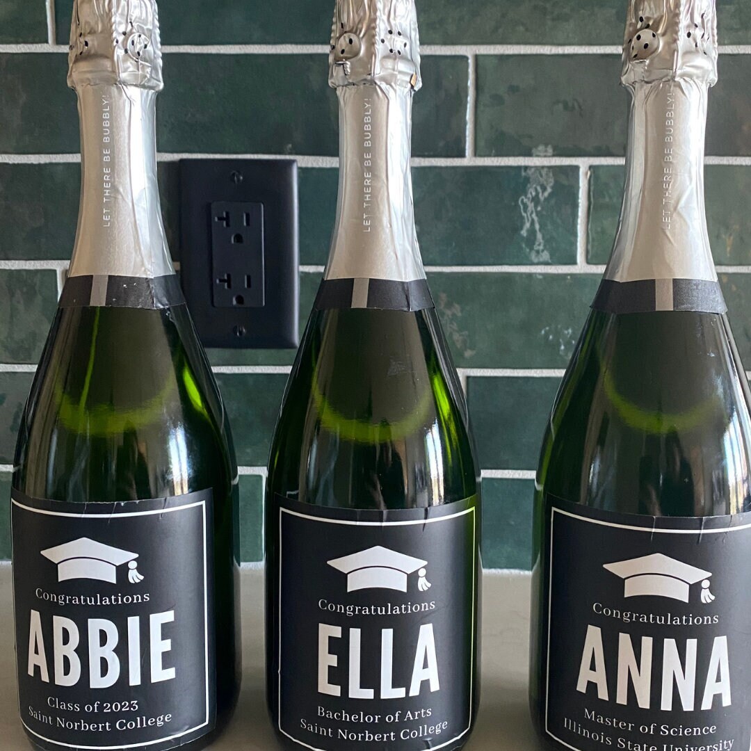 CUSTOM Champagne Bottle for Graduates, Weddings, Birthdays, Etc. - Etsy