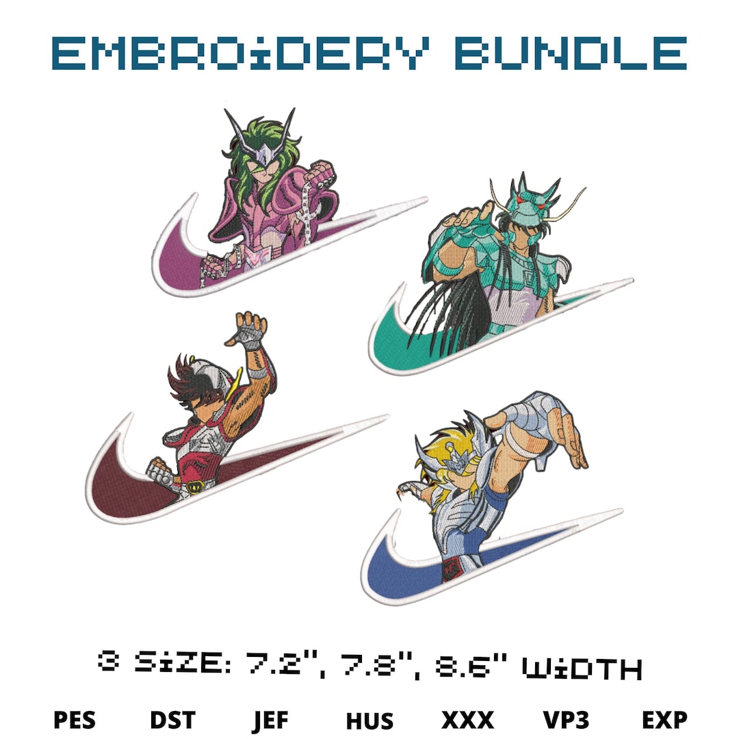 4 DESINGS - ANIME Embroidery Saint Seiya BUNDLE - Machine Embroidery ...