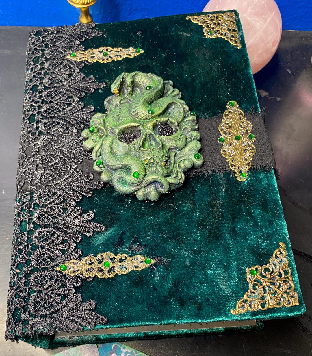 Green Velvet Journal - Gothic Journal - Junk Journal - Dark Academia ...
