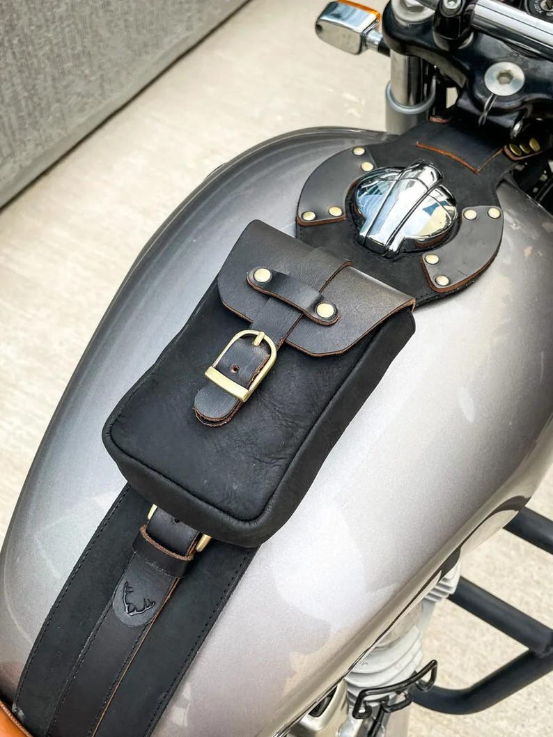 Royal Enfield Interceptor 650 Leather Tank Strap | Custom Engraved ...