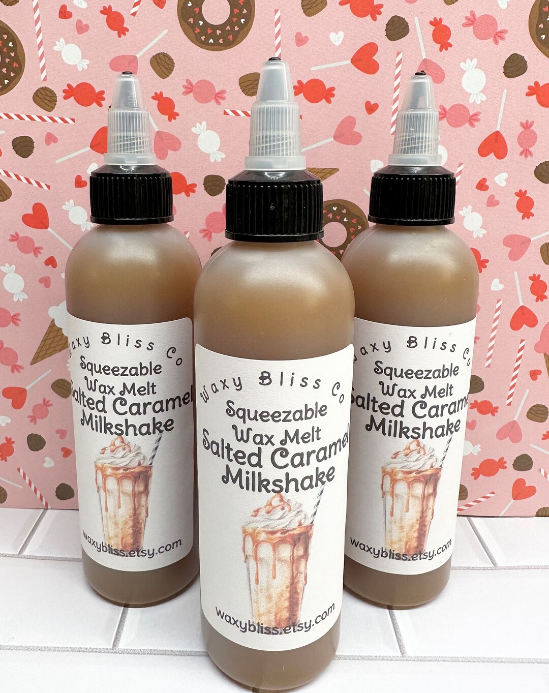 Salted Caramel Milkshake Squeeze Wax Bottle. Highly Scented Soy Wax ...