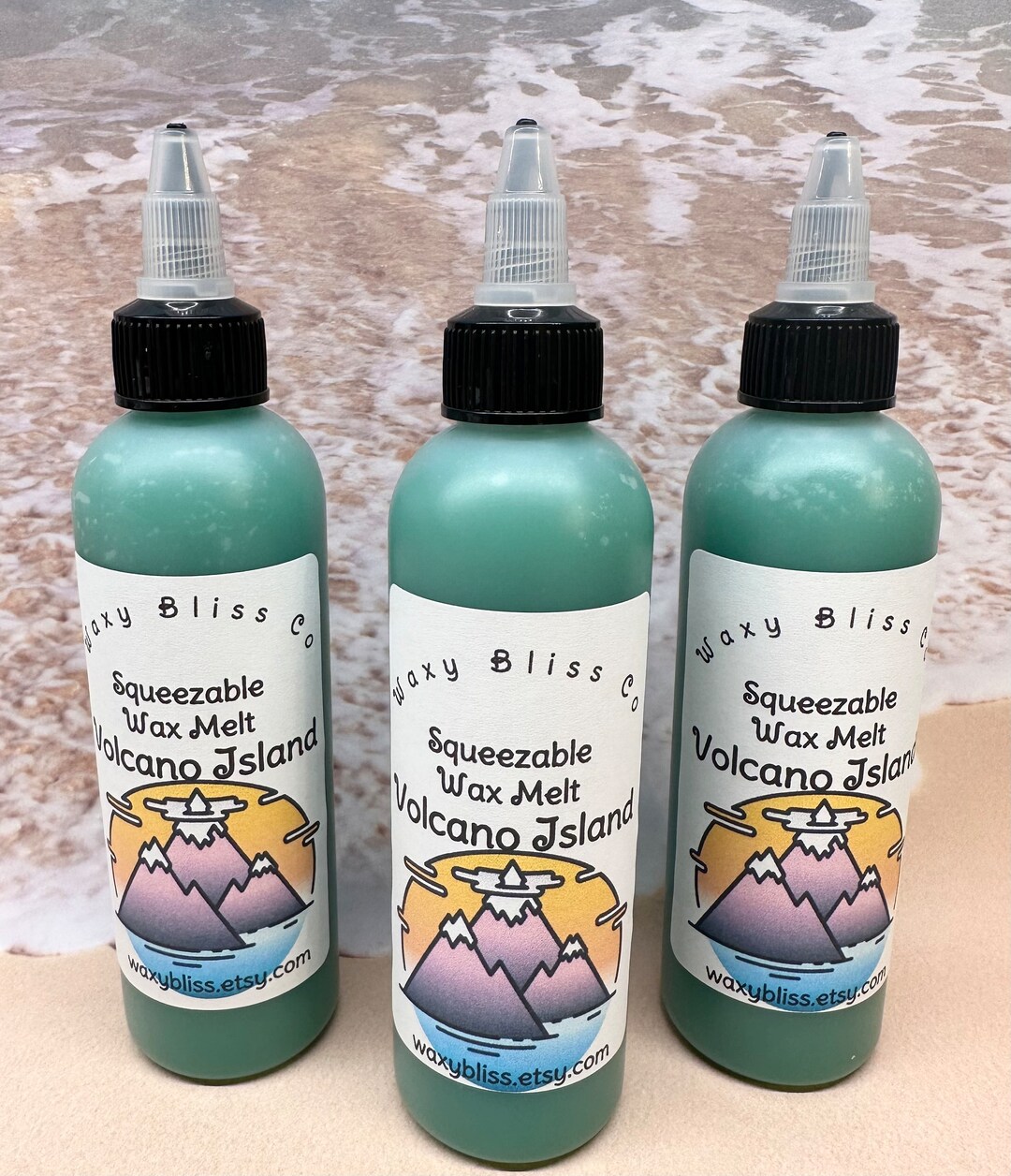 Volcano Island Squeeze Wax Bottle. Highly Scented Soy Wax Blend. - Etsy