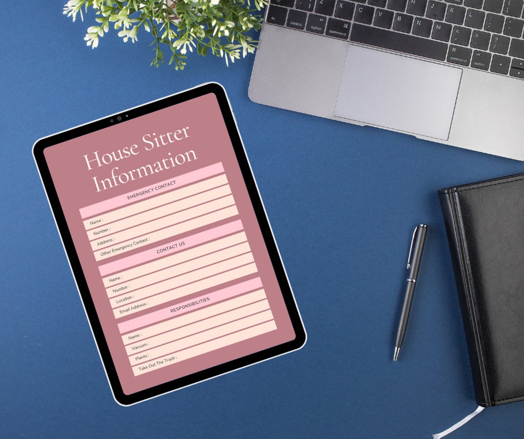 House Sitter Checklist, Digital Download - Etsy
