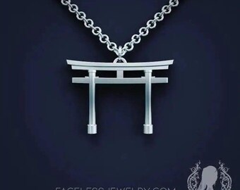 Sterling Silver Japanese Torii Gate Pendant Necklace - Etsy
