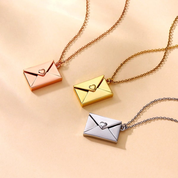 Envelope Necklace - Etsy
