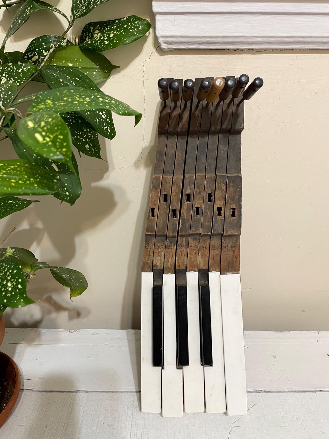 Vintage Piano Keys, Set of 8 - Etsy