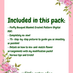 Fluffy Bouquet Blanket™ Crochet Pattern PDF - Etsy