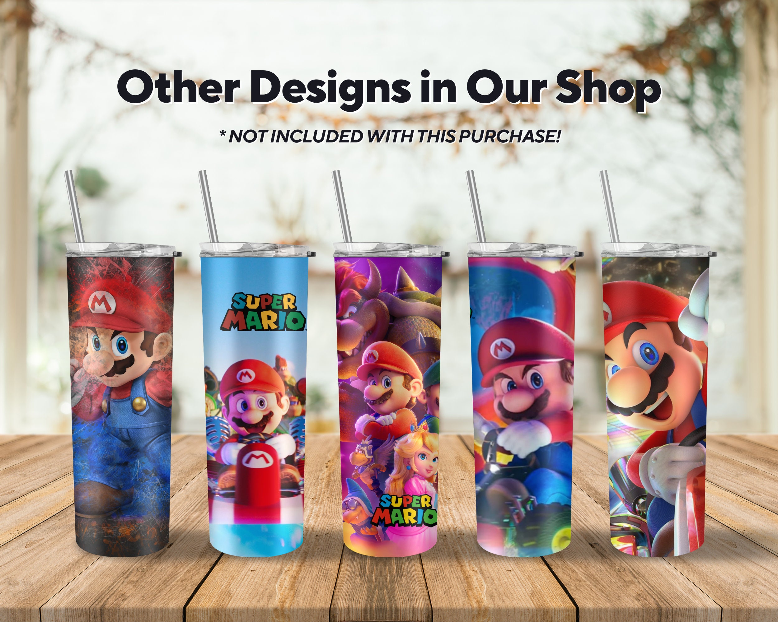 Mario Tumbler Wrap Mario Bros Tumbler Wrap Super Mario - Etsy