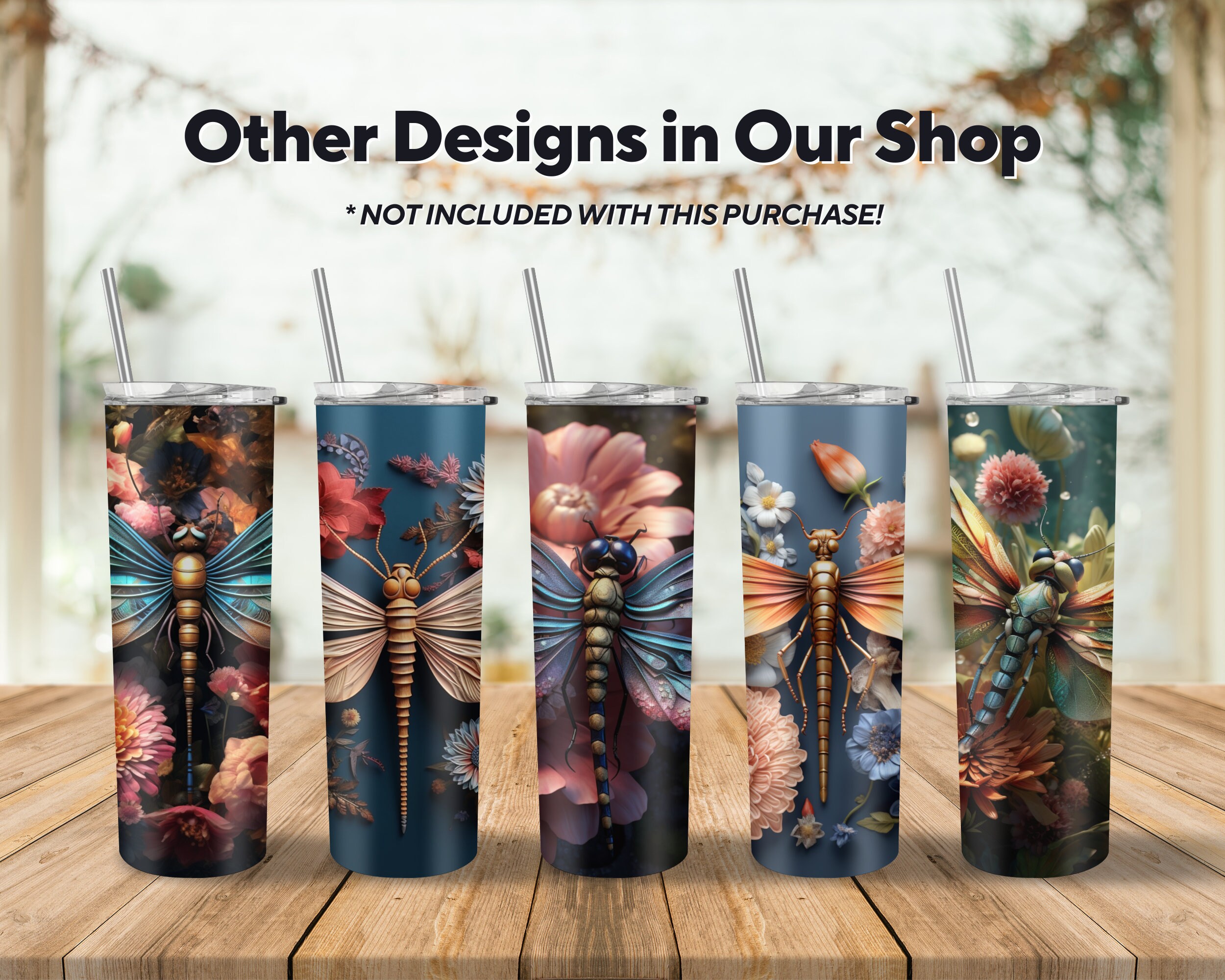 Dragonfly Tumbler Design Tumbler Png Wrap Dragonfly Cup Dragonflies ...