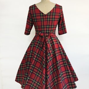 Christmas Red Plaid Tartan Dress Holiday - Etsy