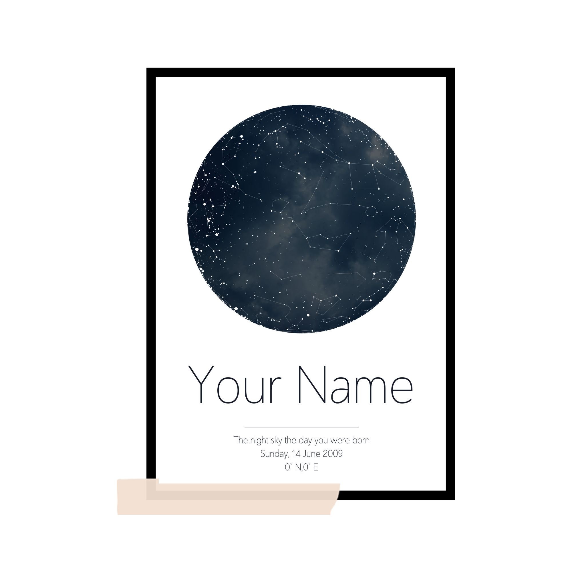 Personalized Sky Map Frame custom Star Map Print Night We Met ...
