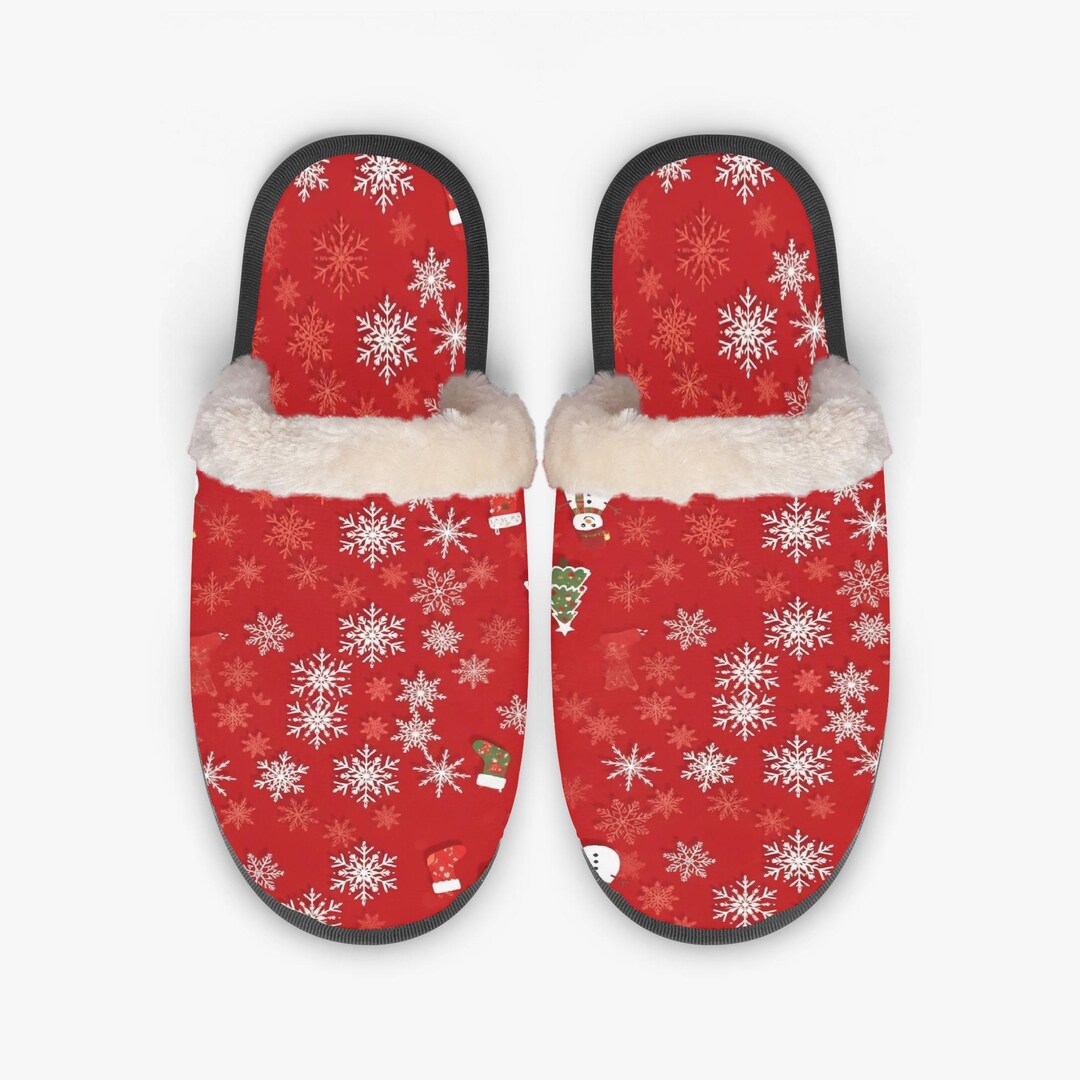 Christmas Snowflake Women's Cozy Slippers - Etsy
