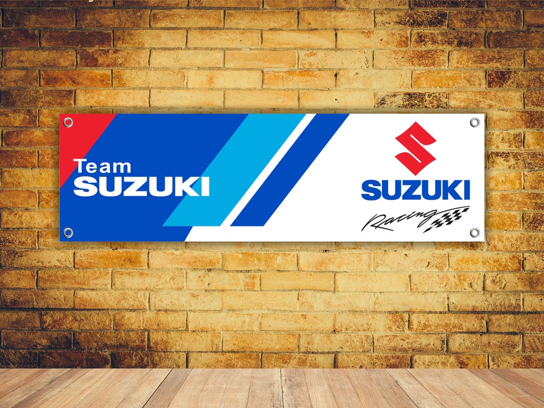 SUZUKI Racing Logo Banner Vinly, Garage Sing,office or Showroom, Flag ...