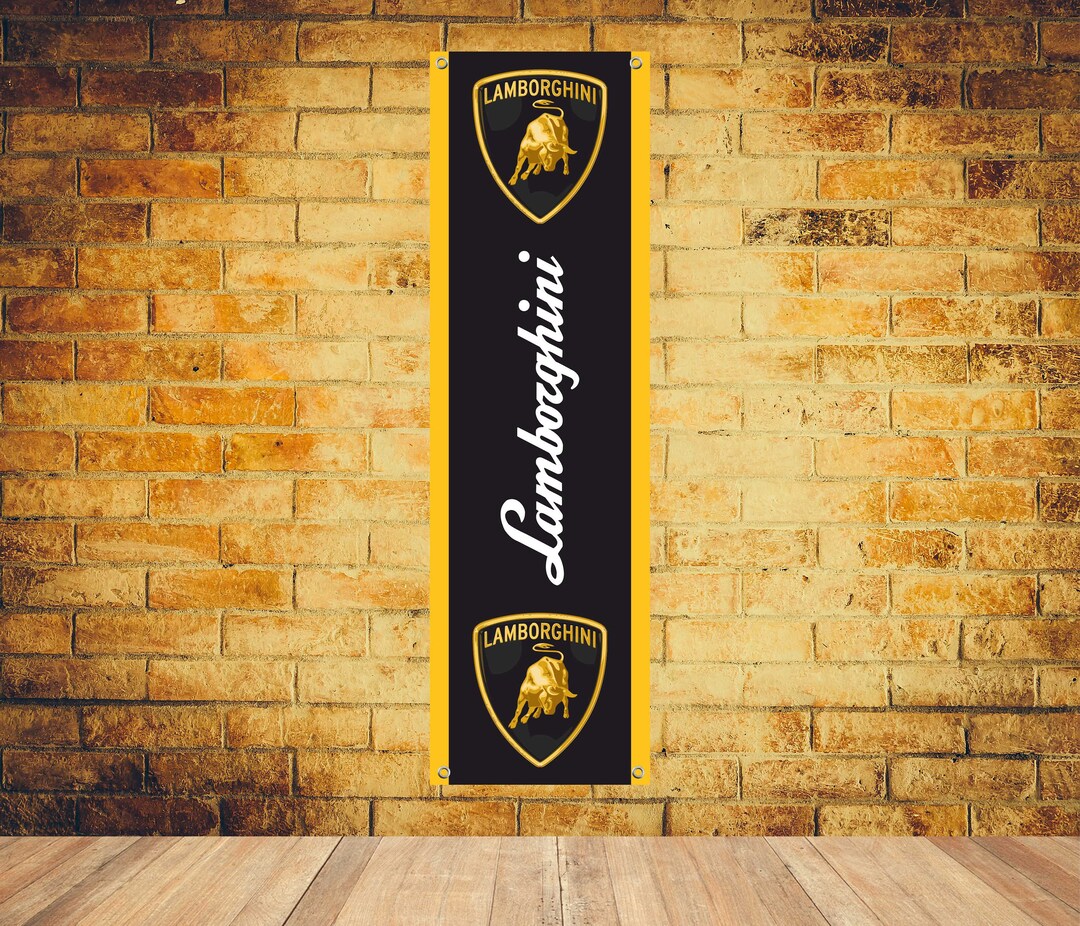 LAMBORGHINI Logo Banner Vinly Garage Singoffice or Showroom - Etsy