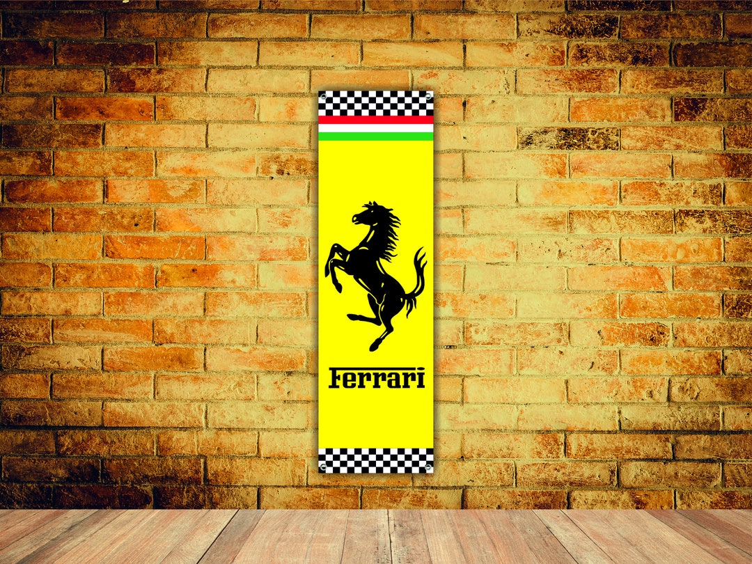 FERRARI Logo Banner Vinly, Garage Sing,office or Showroom, Flag,racing ...