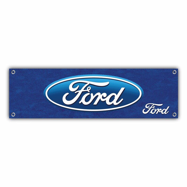 Ford Logo Banner Vinly, Garage Sing,office or Showroom, Flag,racing ...