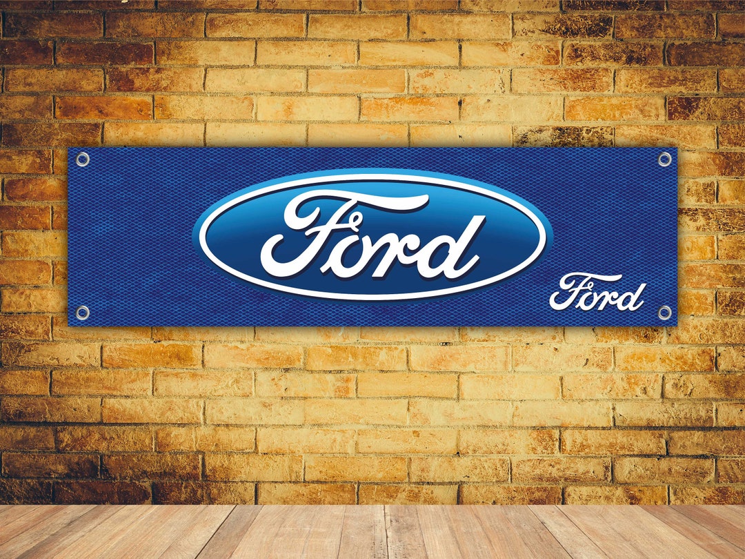 Ford Logo Banner Vinly, Garage Sing,office or Showroom, Flag,racing ...