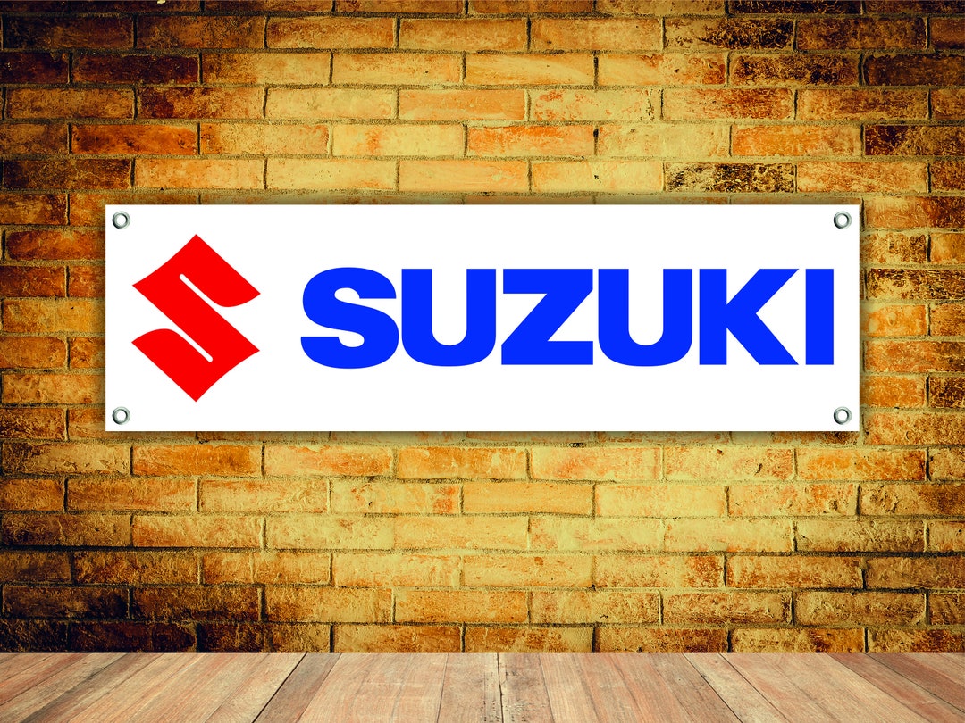 SUZUKI Logo Banner Vinly, Garage Sing,office or Showroom, Flag,racing ...