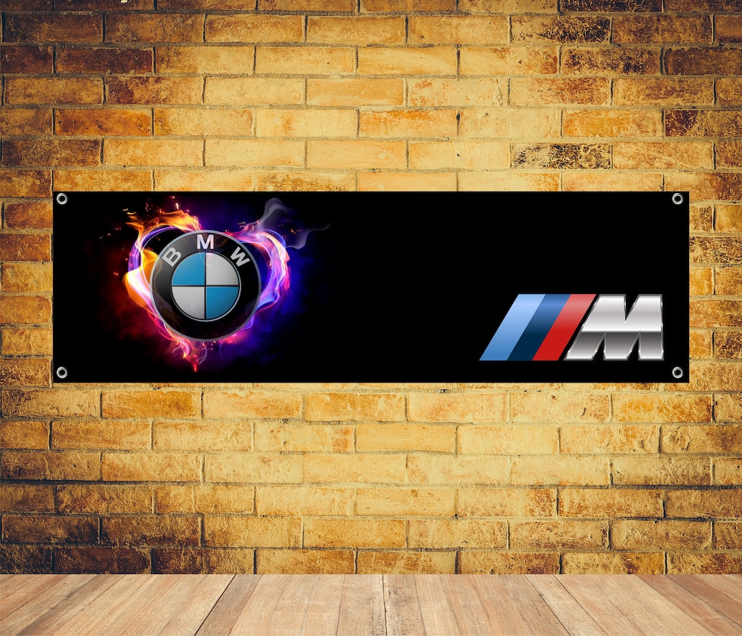 BMW M Logo Banner Vinly, Garage Sing,office or Showroom, Flag,racing ...