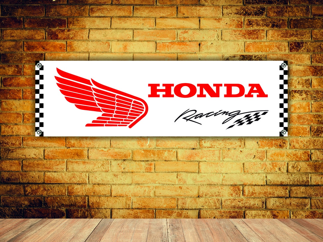 Honda Racing Logo Banner Vinly, Garage Sing,office or Showroom, Flag ...