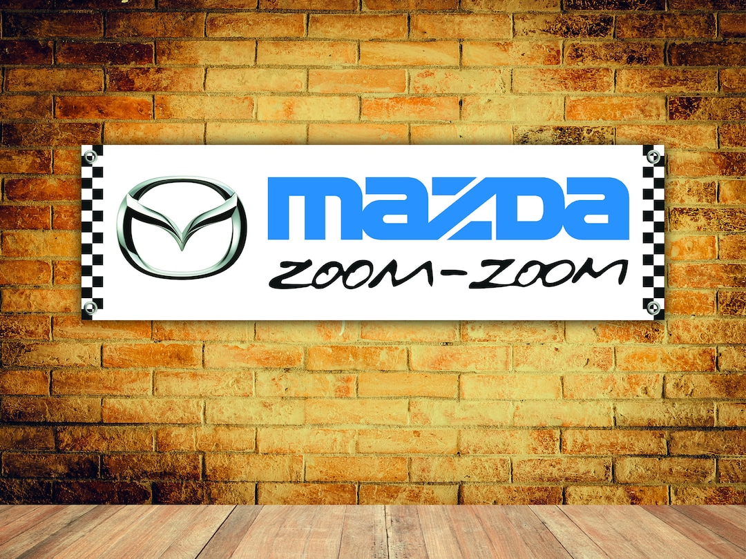 Mazda Zoom-zoom Logo Banner Vinly Garage Singoffice or - Etsy