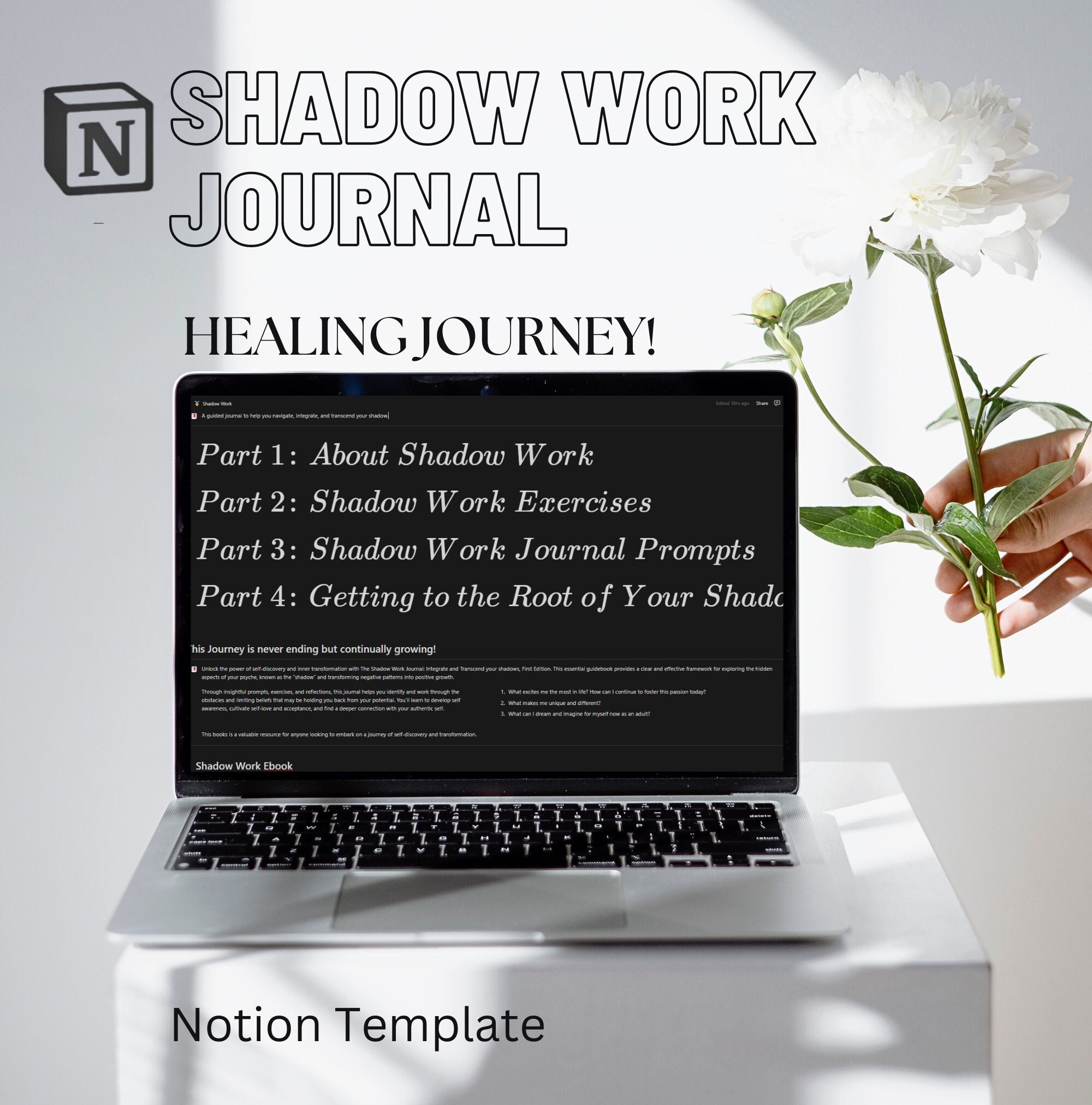 Shadow Work Journal Notion Template - Etsy