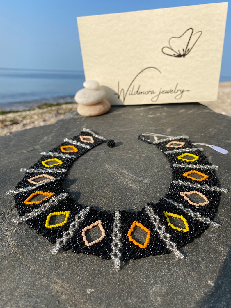 Beads Necklace Designed by Indigenous Women From Ecuador - Etsy