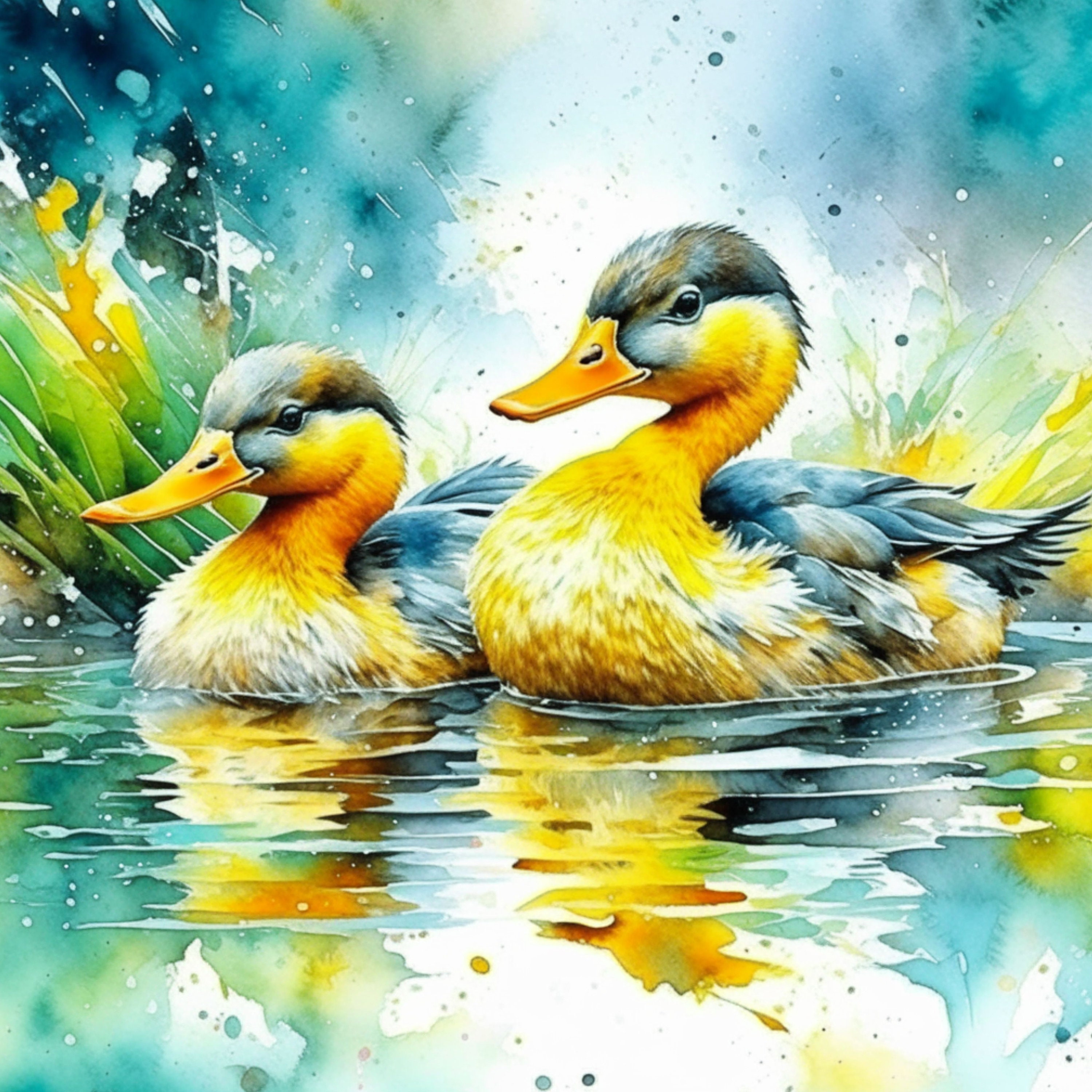 Ducklings Digital Art Duck Clipart 15 High Quality Jpgs Digital ...