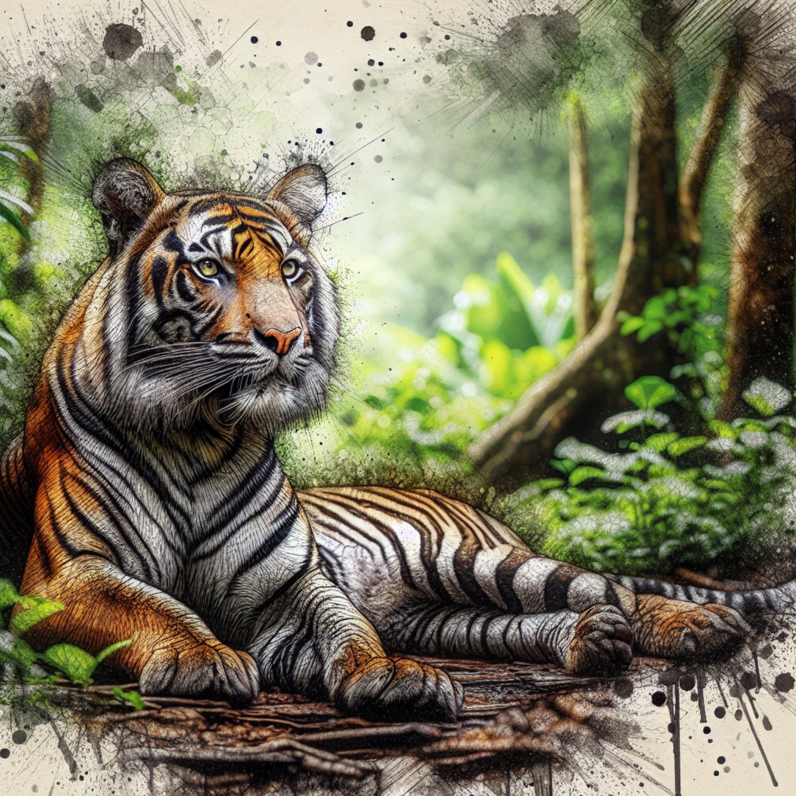 Endangered Species | Animals | Sunda Island Tiger Digital Art | Tigers ...