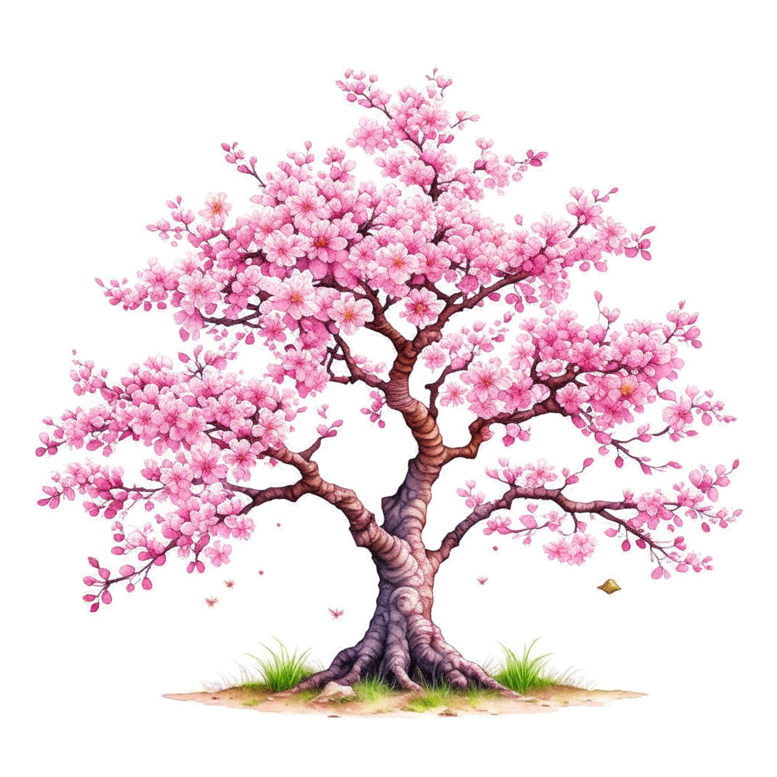 Cherry Blossoms Digital Art | Clipart | 10 High Quality Jpgs | Digital ...