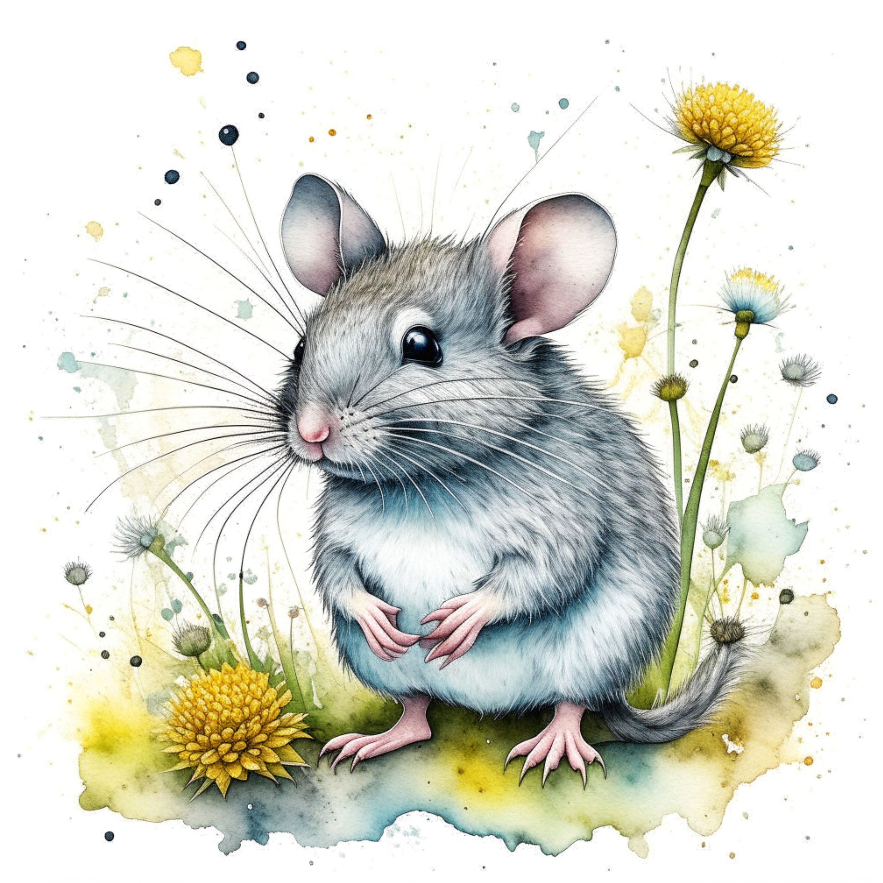 Mouse Digital Art | Clipart | 15 High Quality Jpgs | Digital Download ...