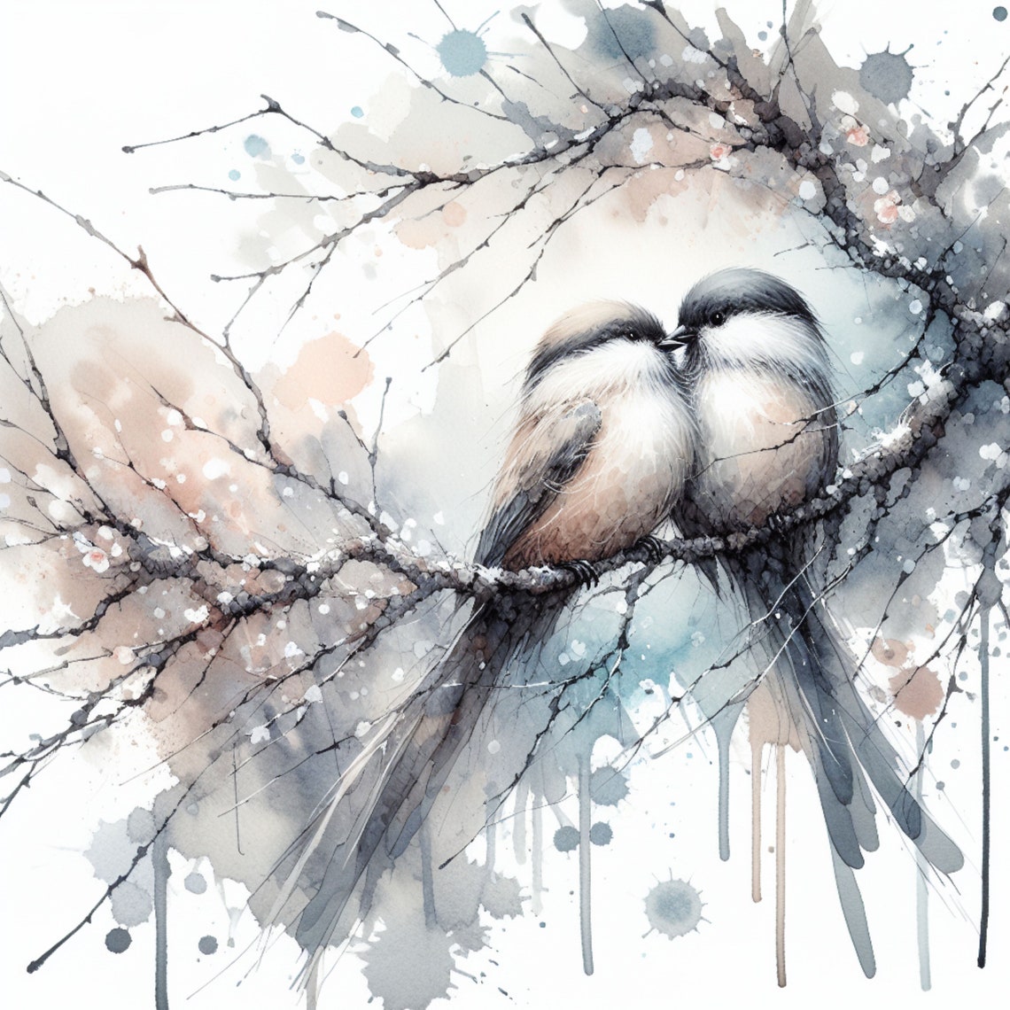Lovebirds Digital Art | Birds Clipart | 15 High Quality Jpgs | Digital ...