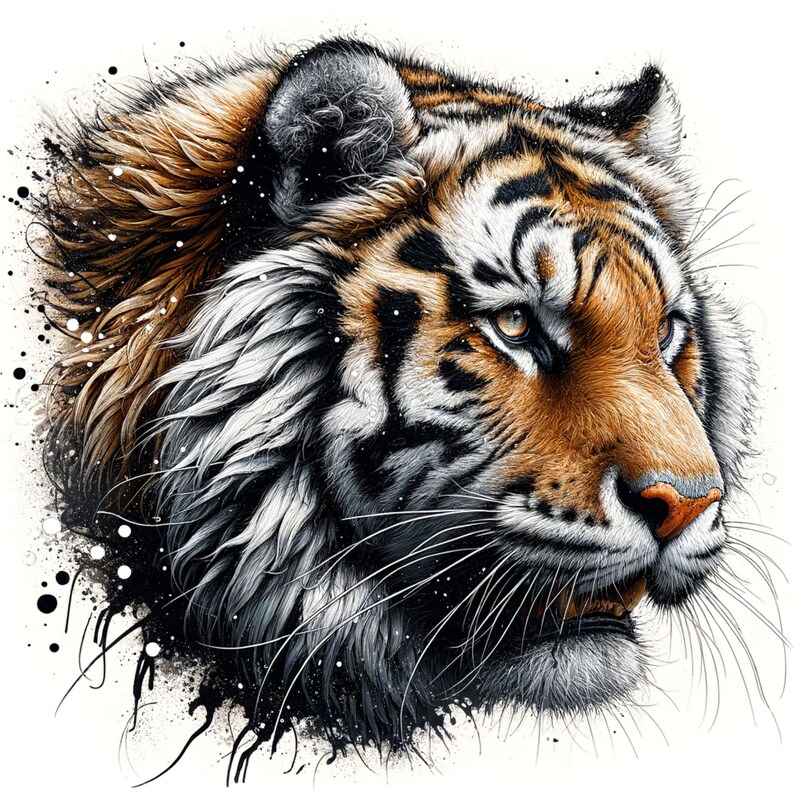 Tigers Digital Art | Tiger Clipart | 15 High Quality Jpgs | Digital ...