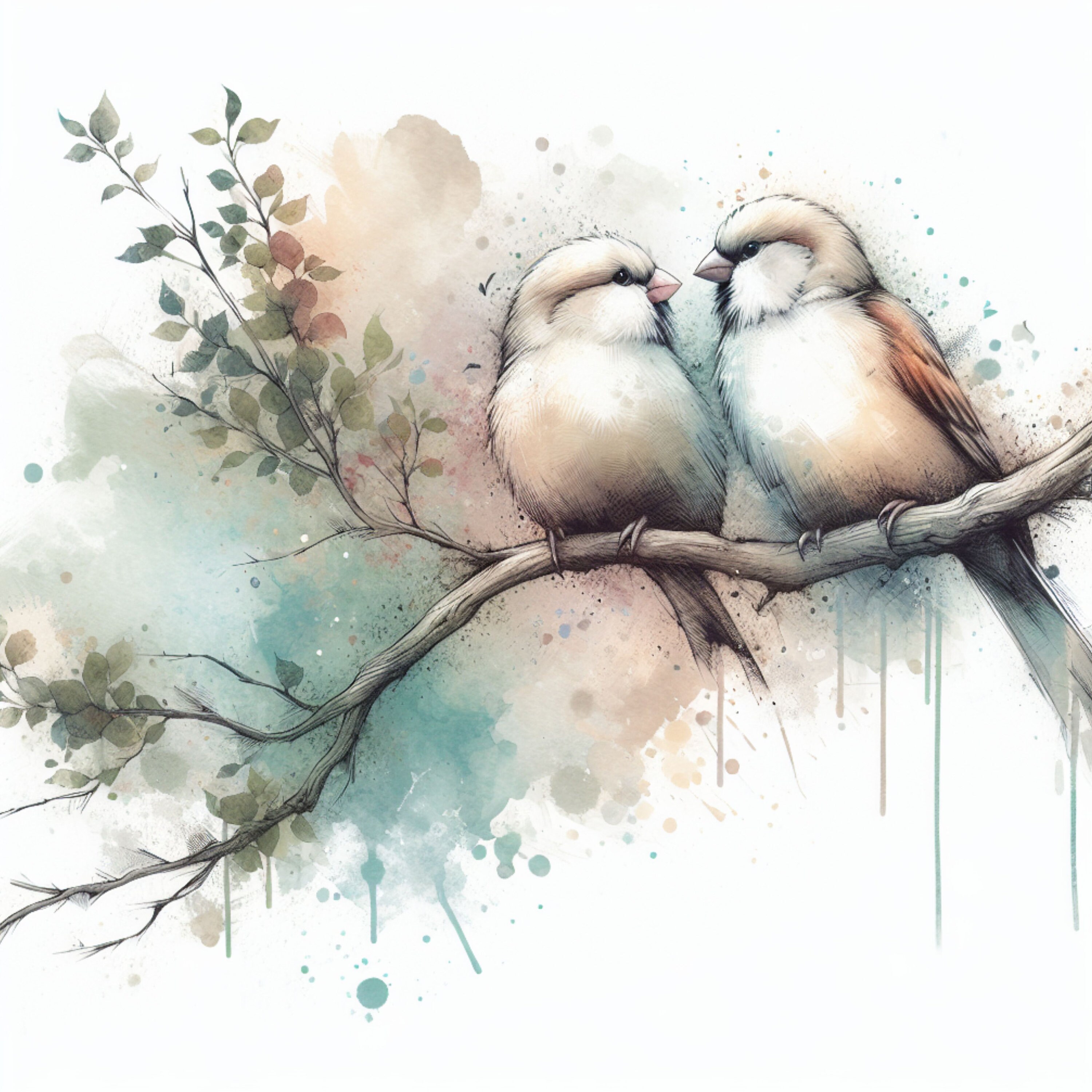 Lovebirds Digital Art | Birds Clipart | 15 High Quality Jpgs | Digital ...