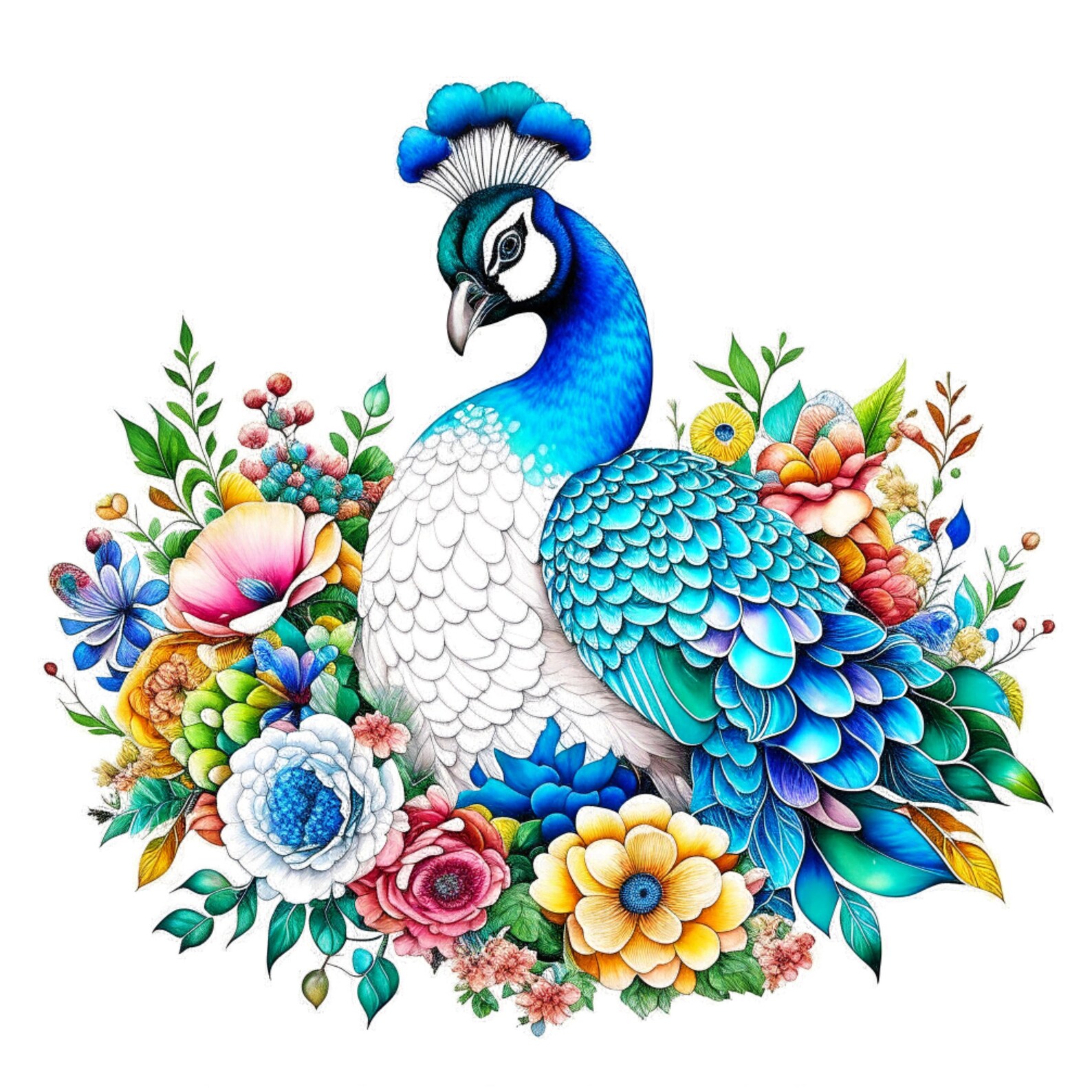 Peacocks Digital Art | Peacock Clipart | 15 High Quality Jpgs | Digital ...