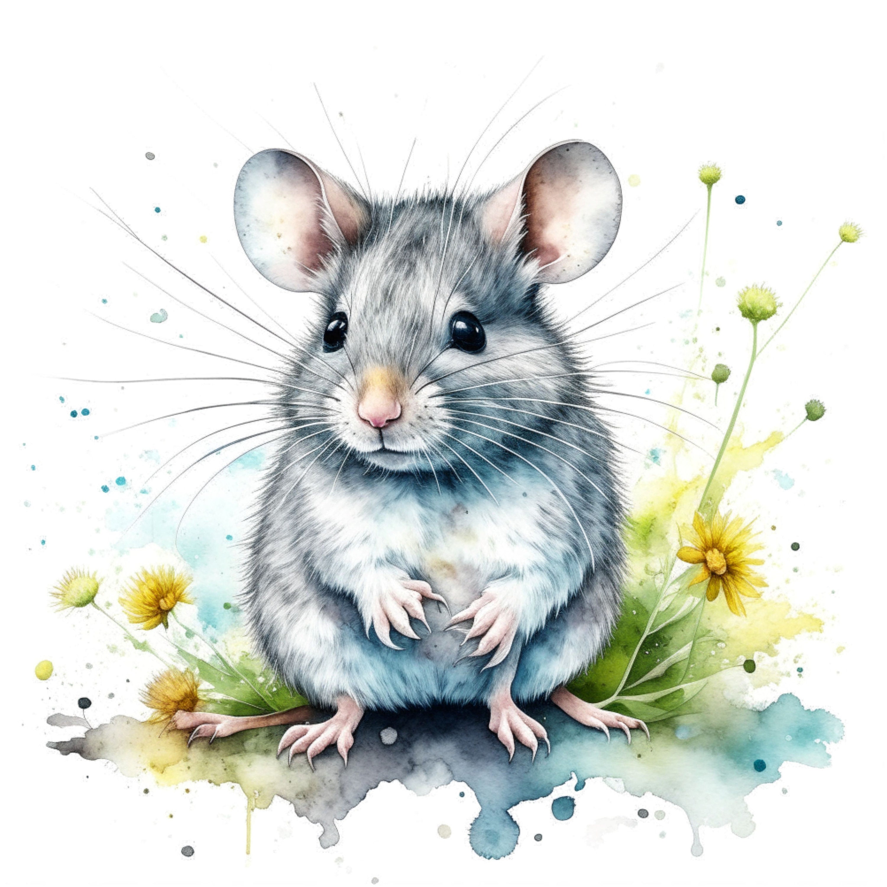 Mouse Digital Art | Clipart | 15 High Quality Jpgs | Digital Download ...
