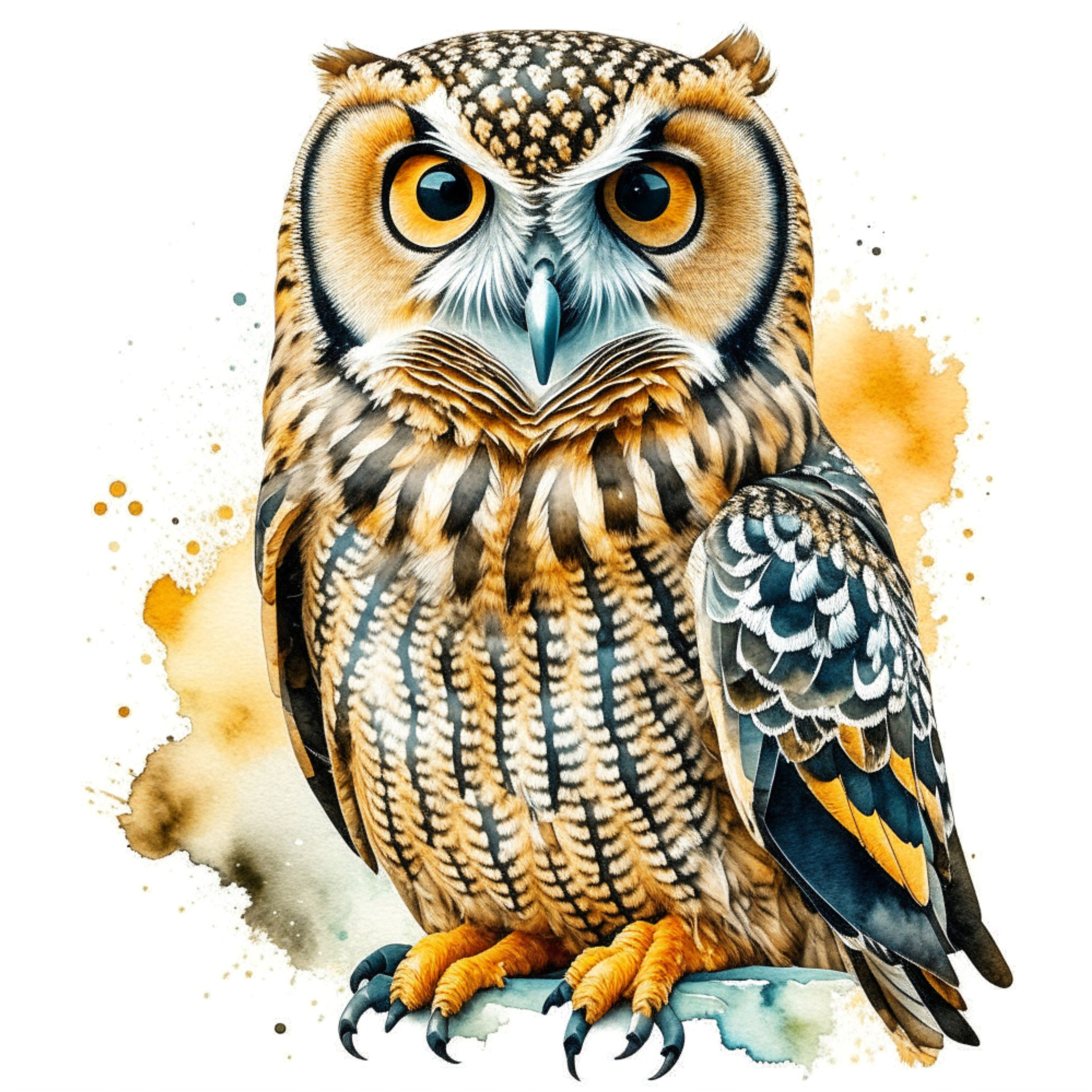 Barred Owl Digital Clip Art | Birds Clipart | 15 High Quality Jpgs ...
