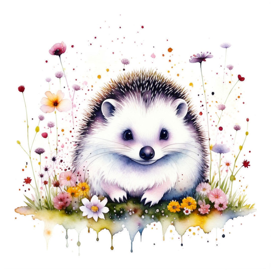 Hedgehog Digital Art | Clipart | 10 High Quality Jpgs | Digital ...