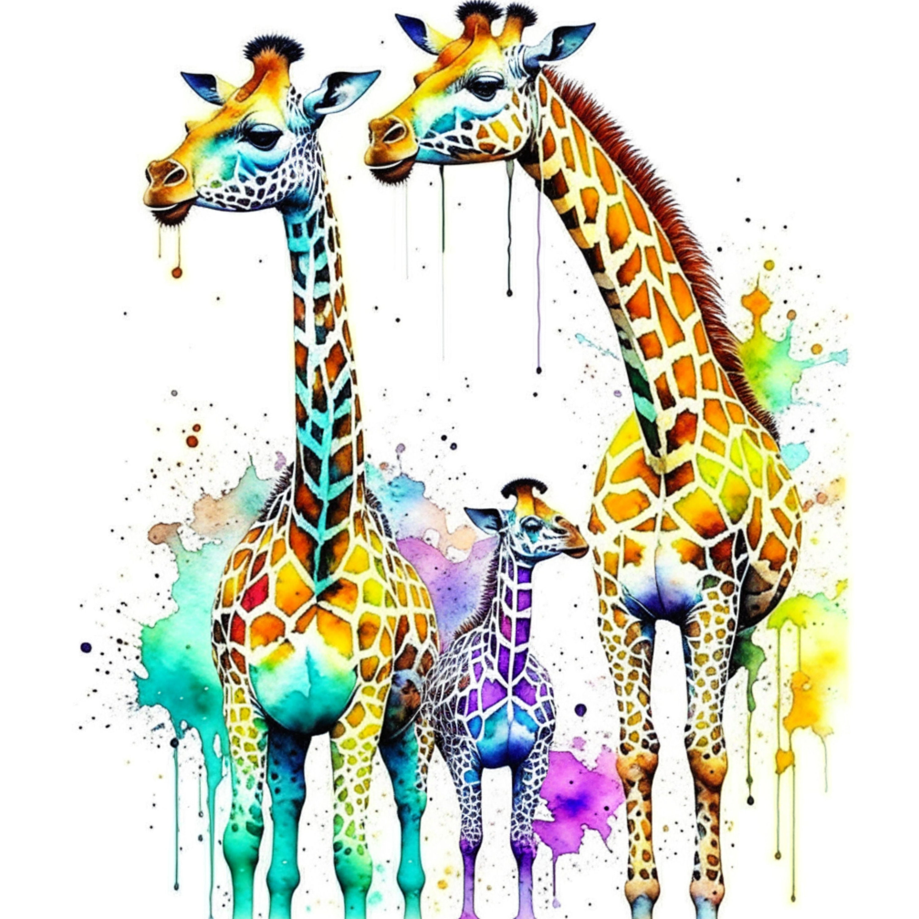 Giraffe Digital Art Animal Clipart 10 High Quality Jpgs - Etsy