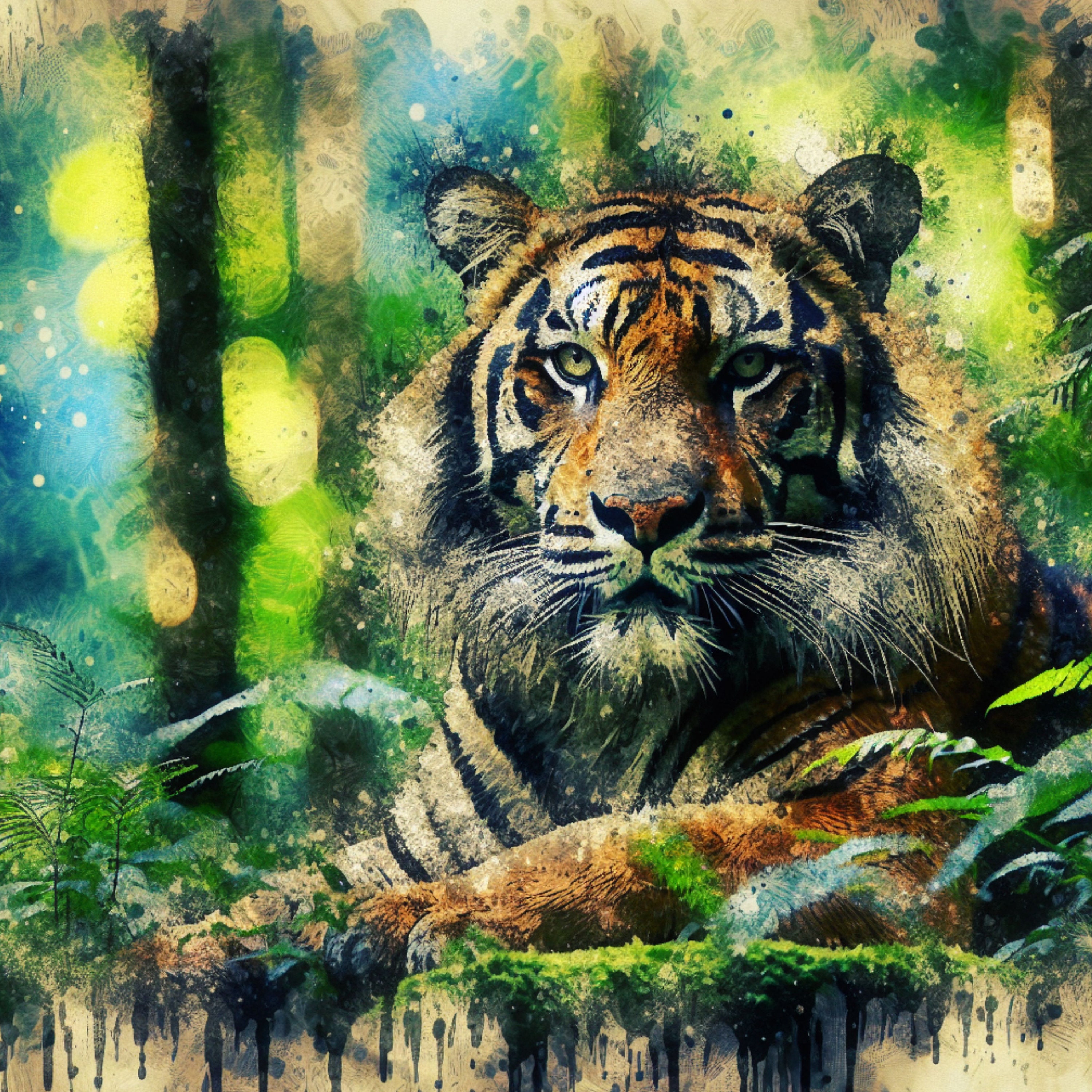Endangered Species Animals Sunda Island Tiger Digital Art Tigers ...